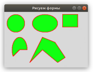 Рисуем круг, овал, прямоугольник, дугу и многугольник в Tkinter