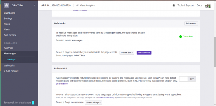 Создание GIF бота для Facebook Messenger используя Flask