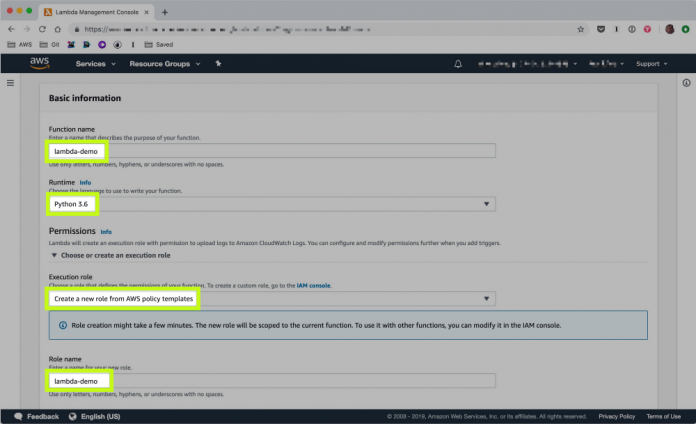 Amazon: AWS Lambda и API Gateway с примерами на Python